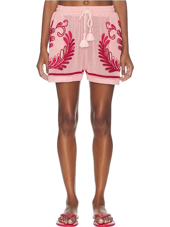 FARM RIO FARM Rio Embroidered Knit Shorts